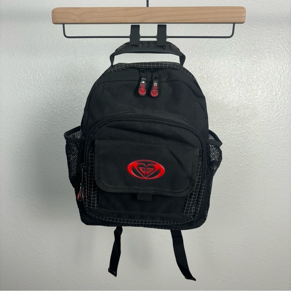 Roxy | Bags | Vintage Roxy Quiksilver Red Black Large Logo Multipocket ...